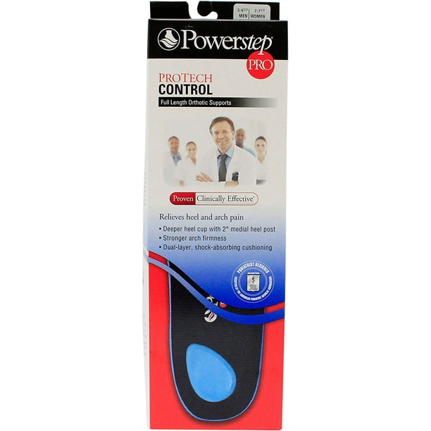 Powerstep SIZE B Protech CONTROL Full Length Orthotics W: 7 – 7 ½, M: 5 ...