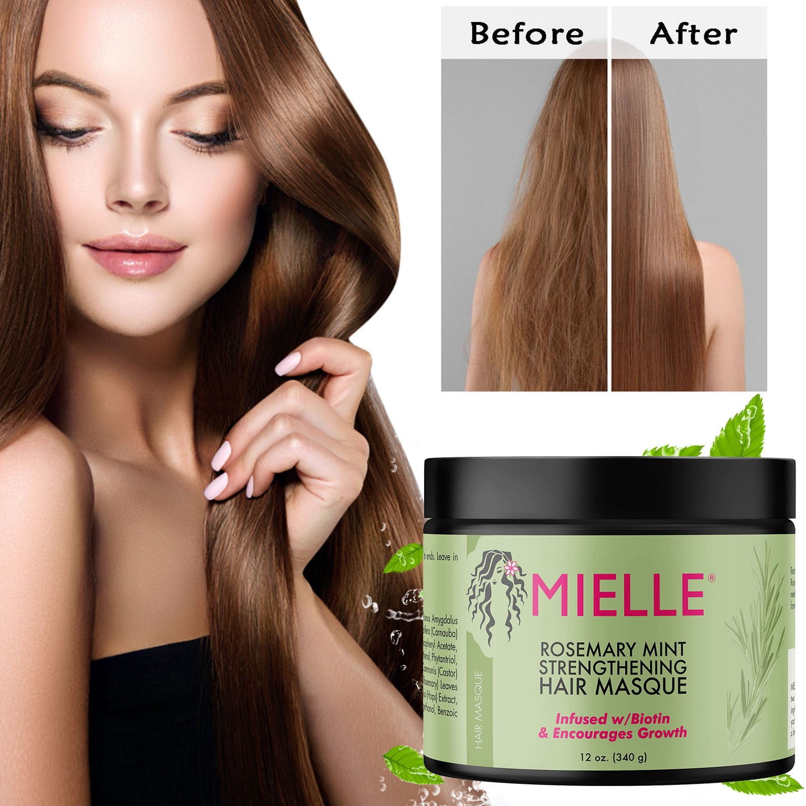 Perfume Mint Deep Strengthening Hair Mask For Dry, Damaged And Frizzy ...
