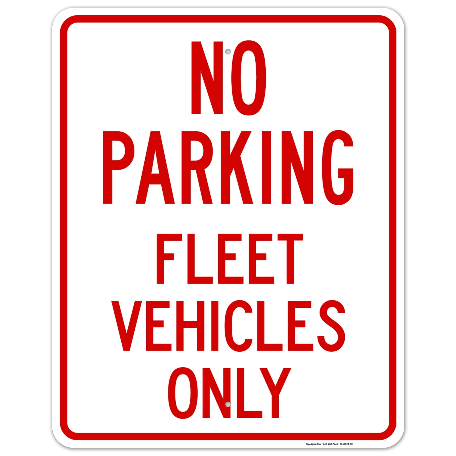 No Parking Fleet Vehicles Only Sign, - Walmart.com