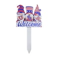 18.11x9.84in Patriotic Ground Decor Wooden Board Sign, Star Stripe ...
