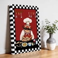 Black Rustic Chefs Canvas Wall Art for Living Room, Cooking Food Wine ...