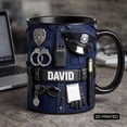 Personalized Police Gear Mug, Custom Name Police Officer Coffee Mug ...