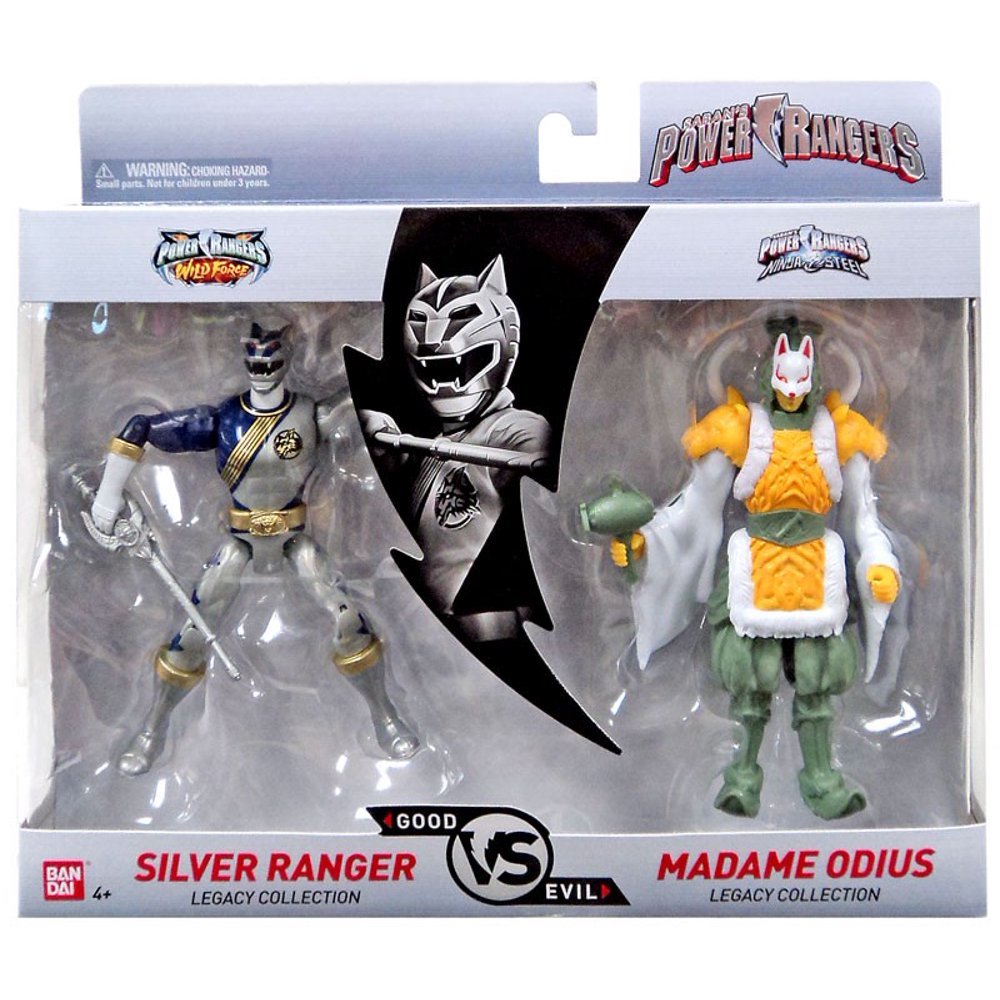Power Rangers Good vs. Evil Silver Ranger & Madame Odius Action Figure ...
