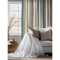 Boho Vertical Stripes Sheer Curtains 63 Inch Long 1 Panel Green Beige ...