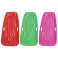 2Pcs Light Weight Portable Snow Sled with Pull Rope and Handles Plastic ...