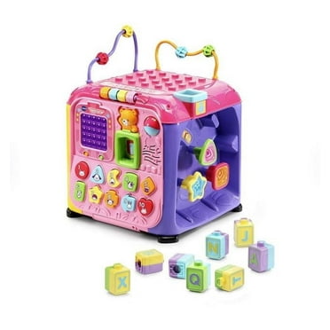 VTech Baby Learning Shape Sorter, Sort and Discover Activity Cube ...