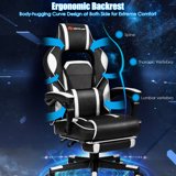 Goplus Ergonomic Massage Gaming Chair with Lumbar Support, Reclining ...