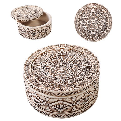 Aztec Round Box Jewelry Trinket Figurine - Walmart.com