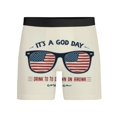 Men's Boxer Briefs with American Flag Sunglasses Design - ' It's A GOOD ...