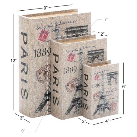 Wood Canvas Book Box Set Of 3 Canvas Makes It Special - Walmart.com ...