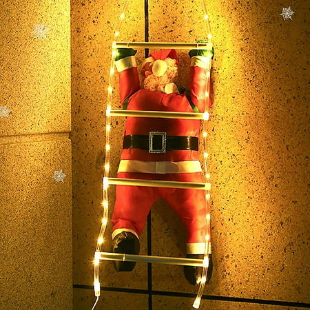 KSCD Electric Climbing Ladder Rope Santa Claus Pendant - LED Tube Santa ...