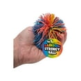 3.5" Rainbow Stringy Balls (4 Pack) Fun Stress Relief Pom Pom Balls ...