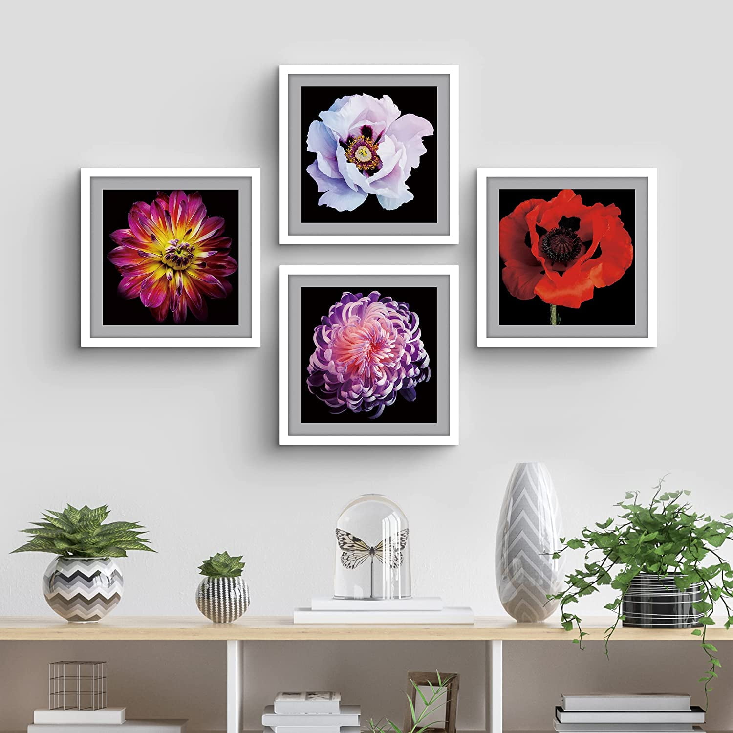 PixonSign 12x12 White Picture Frame, Set of 4 - Walmart.com