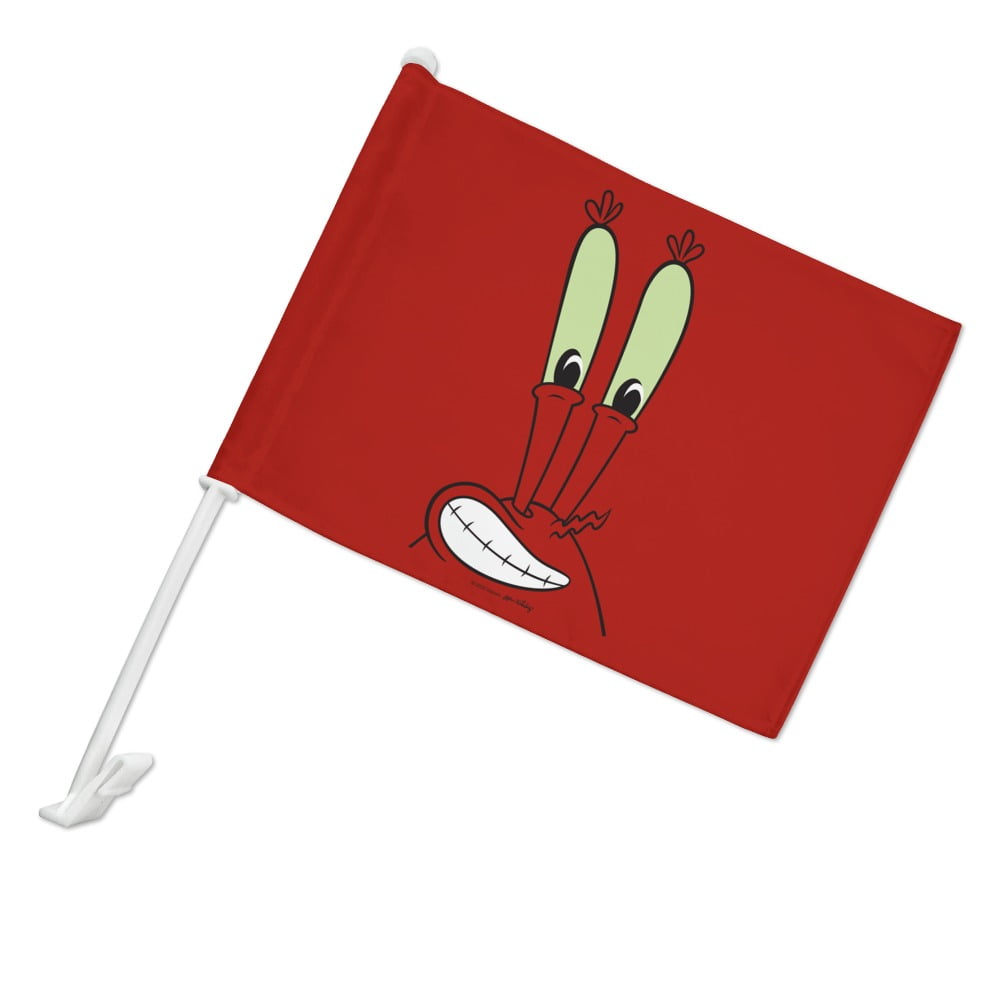 SpongeBob Mr. Krabs Face Car Truck Flag with Window Clip On Pole Holder ...