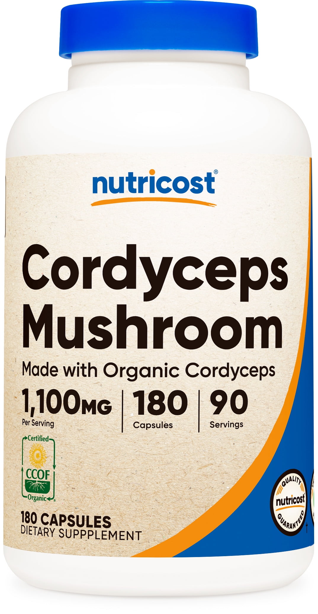 Nutricost Cordyceps Mushroom Capsules 1100mg, 180 Capsules, 90 Serv ...
