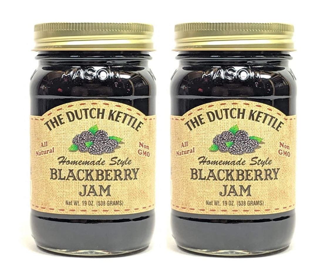 The Dutch Kettle Blackberry Seeded Jam 2/19 oz. Jars - Walmart.com