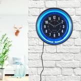 "Sterling and Noble 11"" Cool Blue Neon Lighted Battery Operated Analog ...