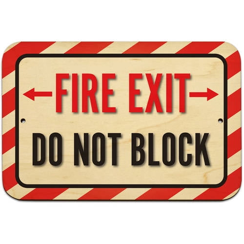 Fire Exit Do Not Block Sign - Walmart.com