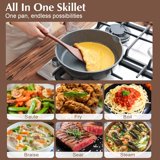 Non-stick pan, deep frying pan, wok with lid, anti-scald handle ...