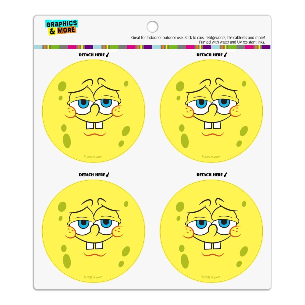 SpongeBob Confident Face Refrigerator Fridge Locker Vinyl Circle Magnet ...