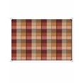 Brown Buffalo Plaid Sun Shade Sail 8'X10' Red Geometric Check Abstract ...