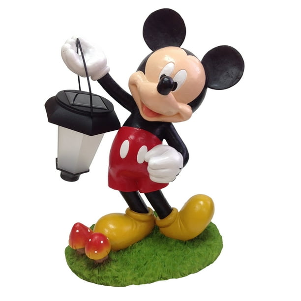 Disney Mickey Solar Garden Statue with Lantern - Walmart.com