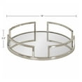 Kate and Laurel Gohana Modern Mirrored Tray, 16 Inch Diameter, Silver ...