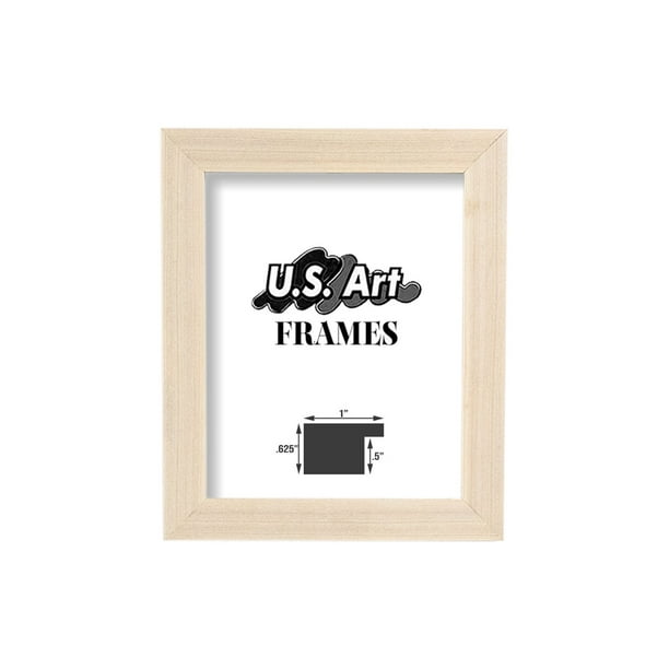 Unfinished Natural 1 Inch Flat Picture Frame, Solid Wood Wall Decor ...