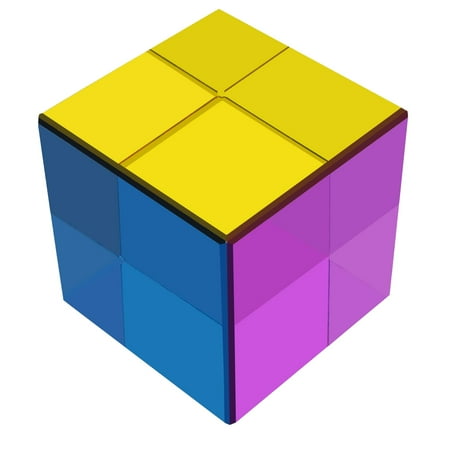 K9 Optical Crystal Mixing Color Cube Prism, 2 Inch(50mm) Multi-Color ...