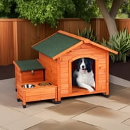 Demi Bonn 46" Outdoor Wooden Dog House for Large Dogs with Raised Feet ...