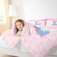 Feelyou Princess Ribbon Bow Queen Comforter Set, Pink Donut Initial L ...