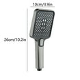 Squares Shower Head With Handheld High Pressure 3 Spray Modes Body