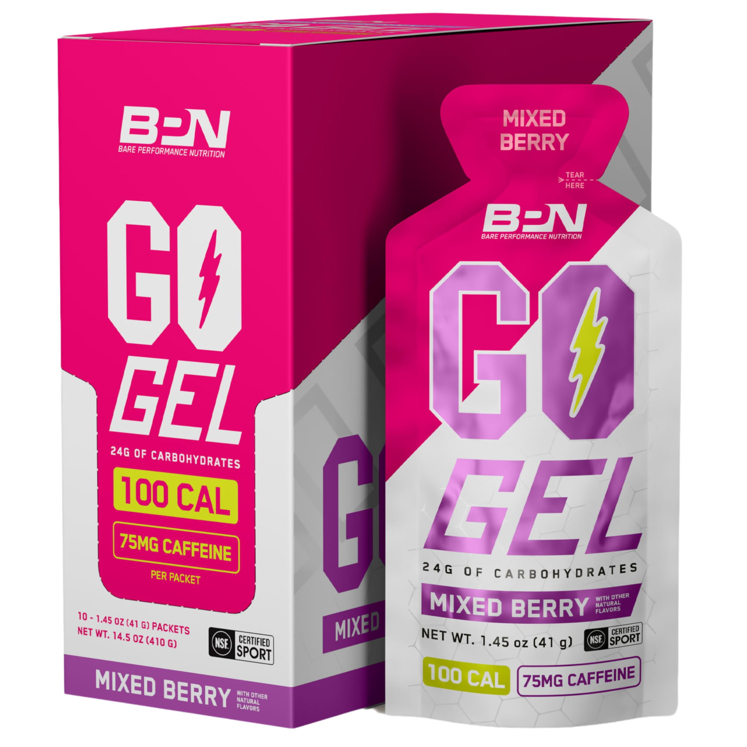 Gel para correr BARE PERFORMANCE NUTRITION BPN Go Gel Endurance ...