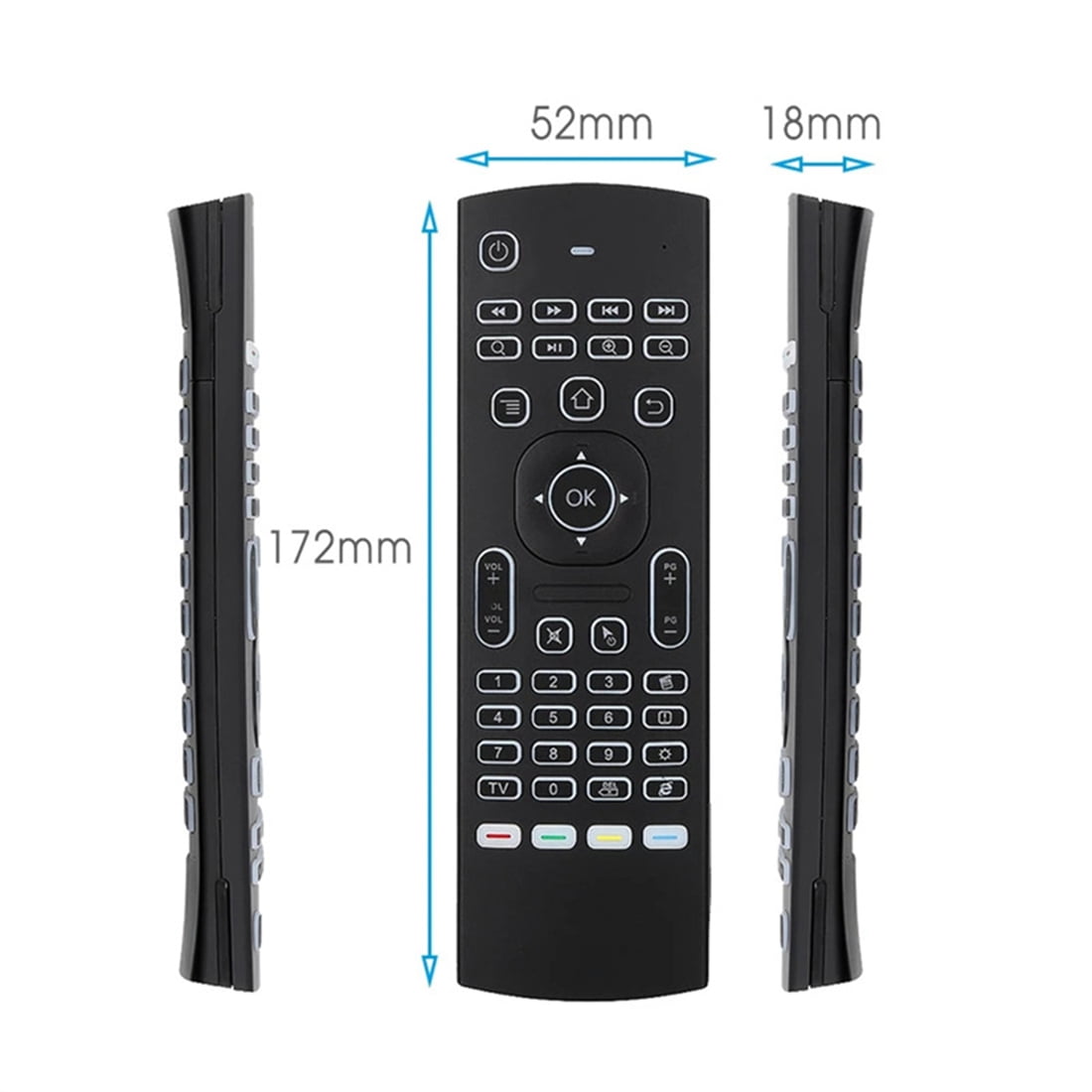 Buy MX3 Backlit Fly Mouse Remote Control Wireless Mini Keyboard 2.4Ghz ...