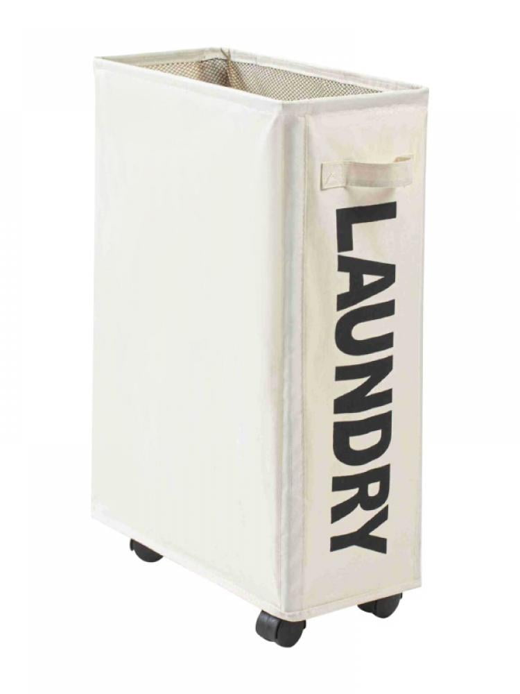 Shengshi Slim Laundry Basket with Oxford cloth Handle on Wheels ...