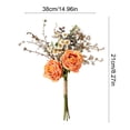 Tuscom 6 Color Artificial Rose Hand Tied Bouquet Dried Branch Faux ...