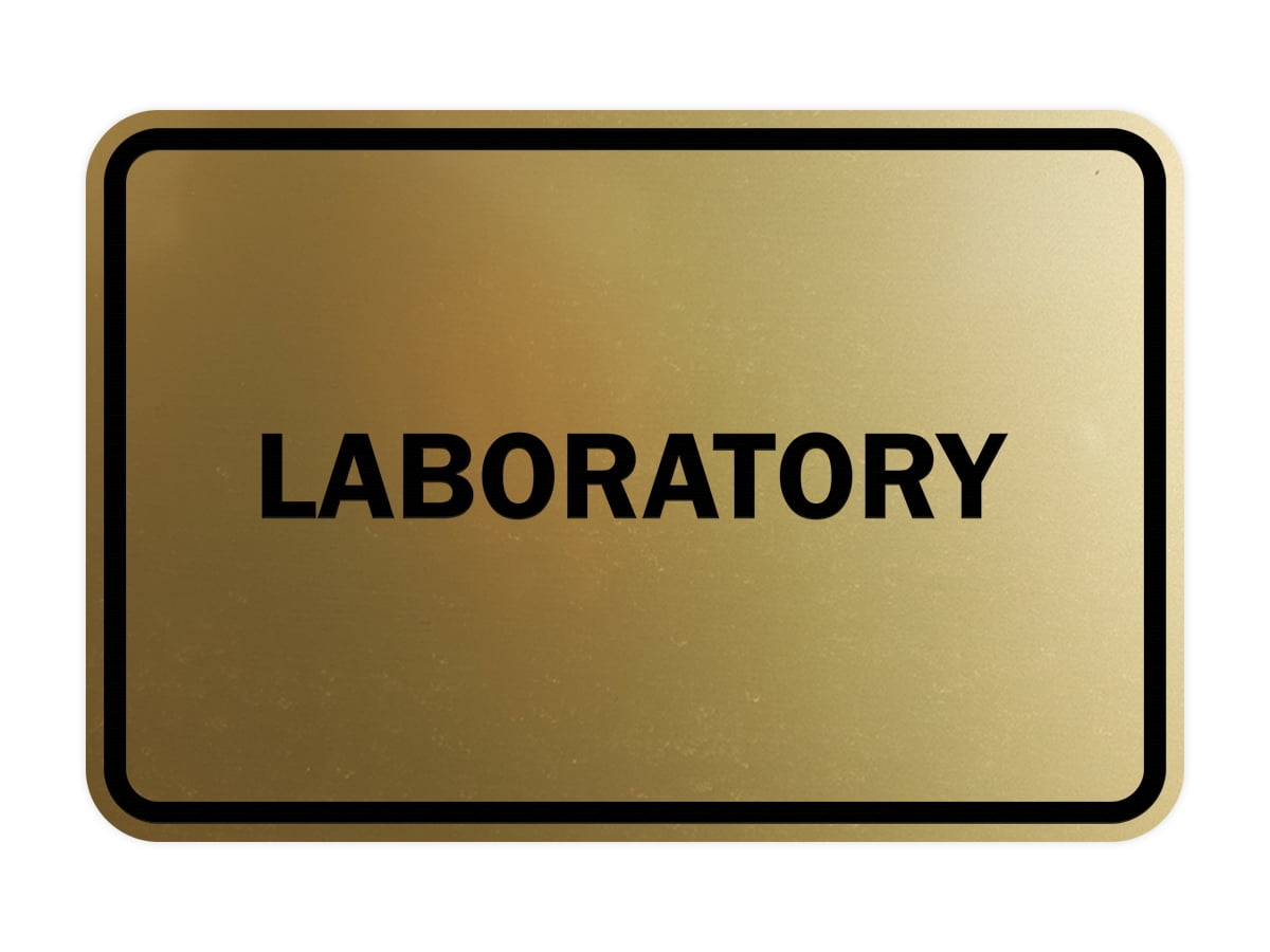 Classic Framed Laboratory Sign (Brushed Gold) - Large - Walmart.com