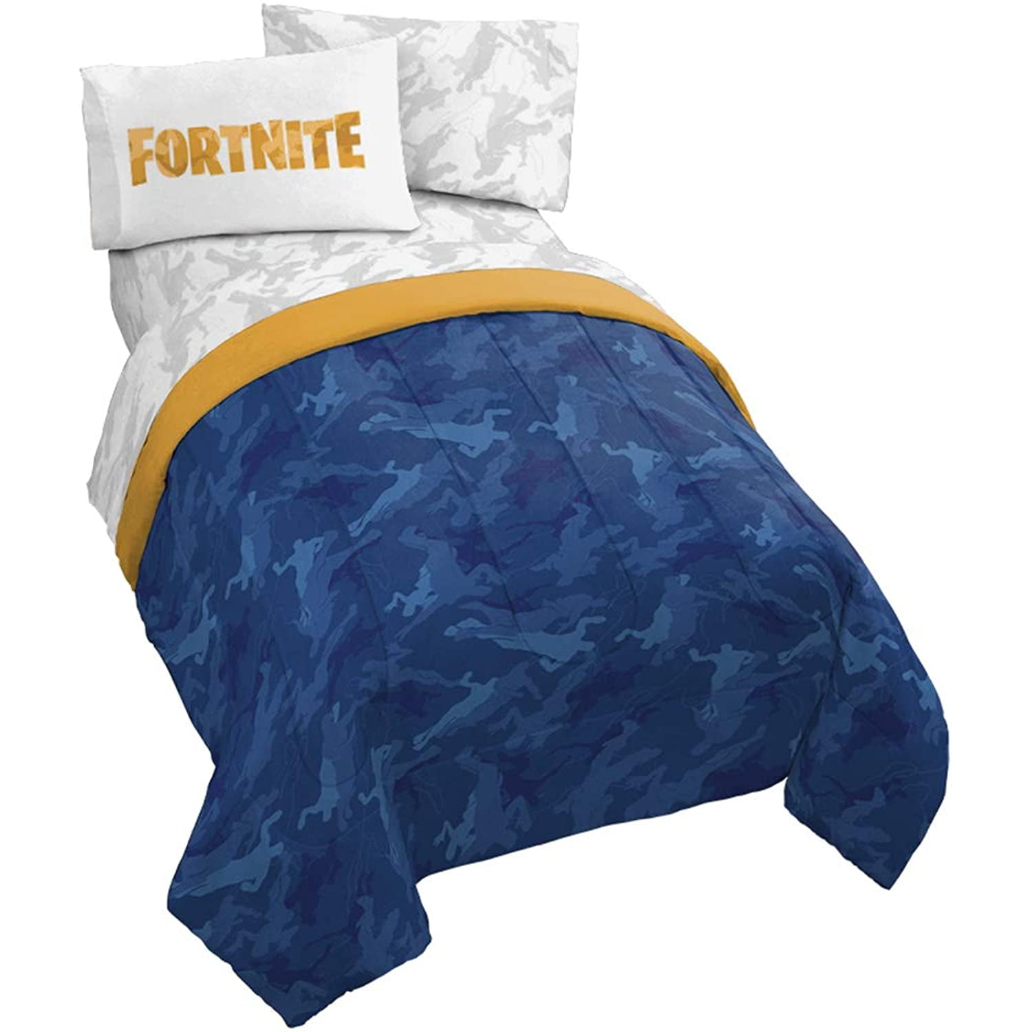 Jay Franco Fortnite Emote Camo 5 Piece Full Bed Set - Includes ...