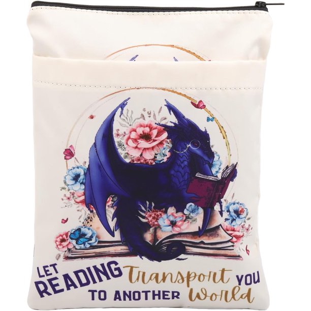 GFDYREE Book Dragon Book Sleeve Dragon Lover Gift Let Reading Transport ...