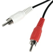 GE 6 ft. Stereo RCA Audio Cable, Red White Plugs, Black, 33571 ...