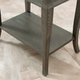 Leick Home 11605-GW Luna Narrow Side Table with Shelf, Gray Wash ...