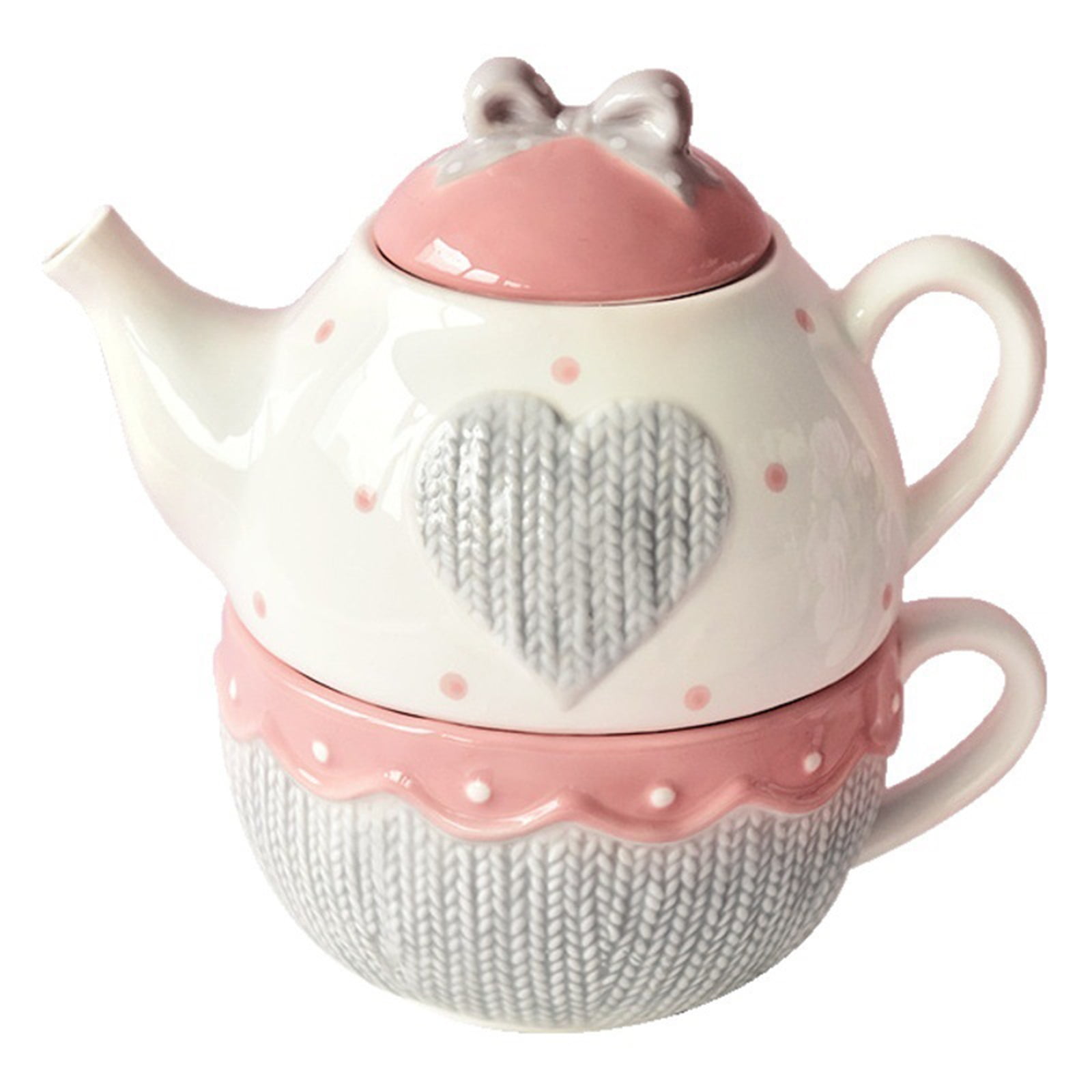 Click here for Baelky Creative Teapot And Coffee Cup Set: Ceramic... prices