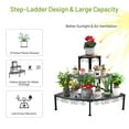 Ironwork Fan-shaped 3-tier Pot Plant Stand, Stair-step Design to ...