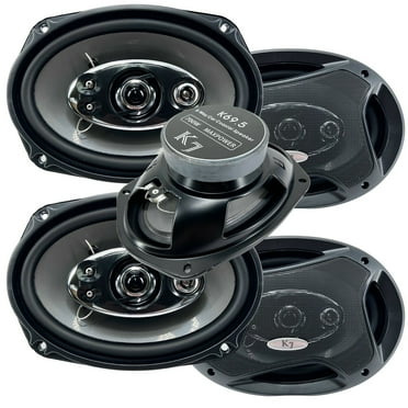 Car Speaker Bundle Combo: 2 Pairs of JVC CS-DR693 6x9" Inch 4-Way 1100 Watt Audio Coaxial ...