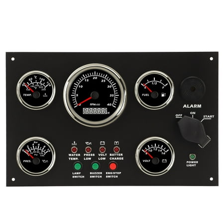Boat Instrument Panel, Fuel Oil Pressure IP67 Waterproof Tachometer ...