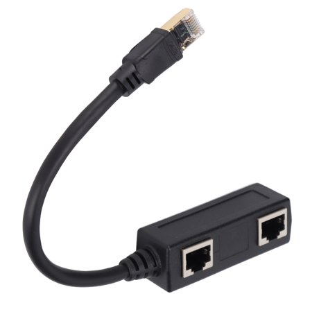 Ethernet Cable Adapter, Gold Plated Core Safe Stable Ethernet Splitter ...