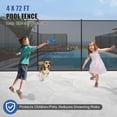 4 x 72 FT Pool Fence for Above Ground Pools, Safety Swimming Pool ...
