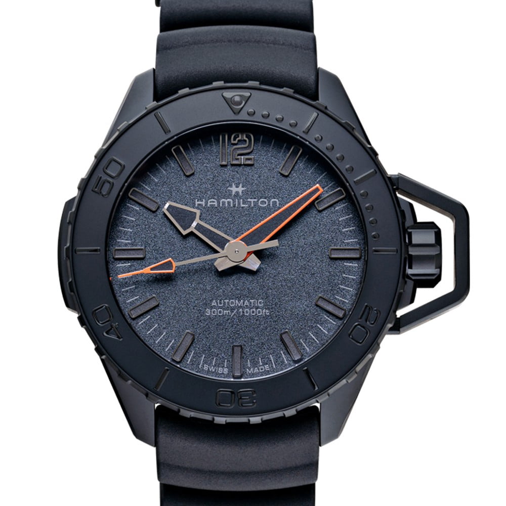 Hamilton Khaki Navy Automatic Black Dial Stainless Steel Men's Watch ...