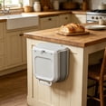 Wall Mounted Foldable Trash Can - Plastic Kitchen Waste Bin with Punch ...