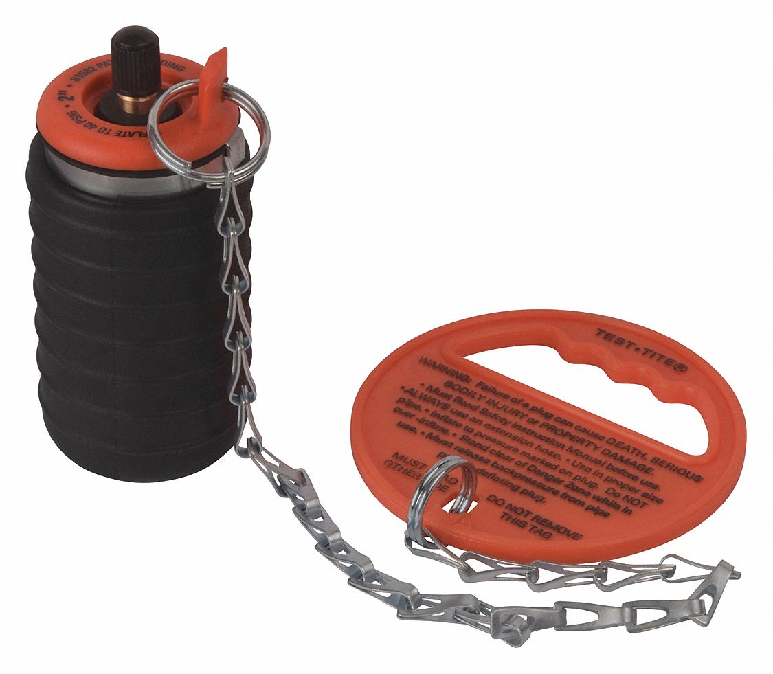 Test-Tite Test Plug,Handle&Chain,3"Deflate L 83586 - Walmart.com